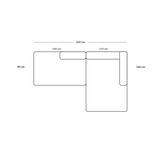 BASECAMP XL Small open end, højre modulsofa - MAKE nordic